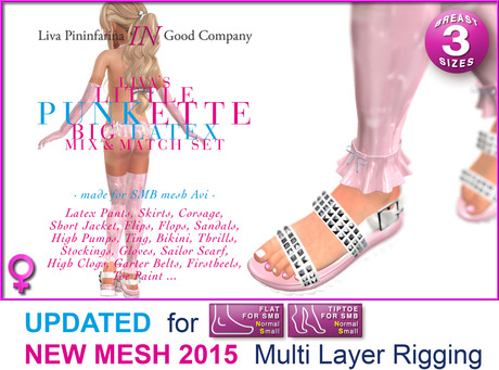 Second Life Marketplace - -SMB Little Light Pink Punkette - Big Latex ...