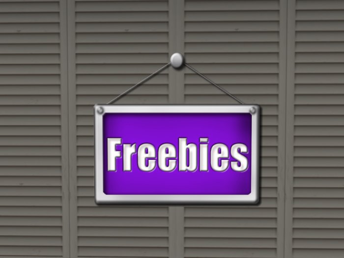 Second Life Marketplace - Purple & White Shop Signs - Freebies