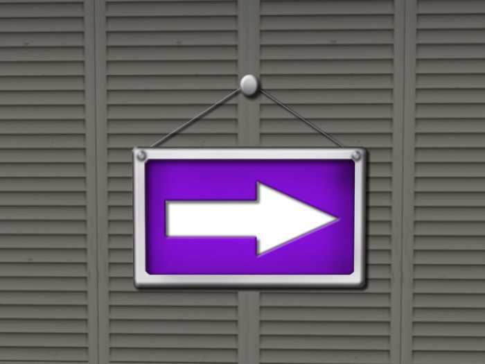Second Life Marketplace - Purple & White Shop Signs - Right Arrow