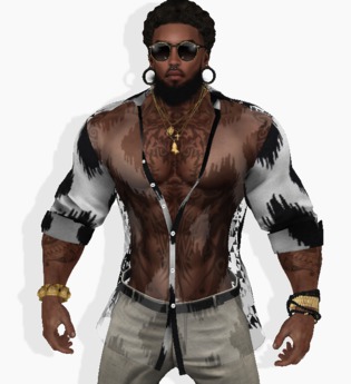 Second Life Marketplace - *EXTRO* The Vintage Transparent Shirt P.
