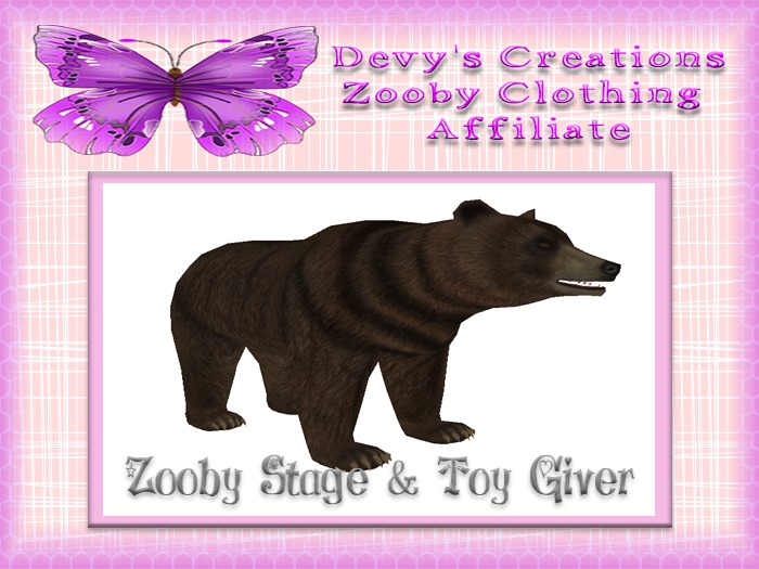 Second Life Marketplace - Devy's Creations Bear ( Zooby Stage & Toy ...