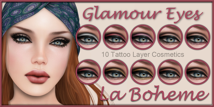 Second Life Marketplace - [LB Glamour Eyes] Rhiannon Set 1