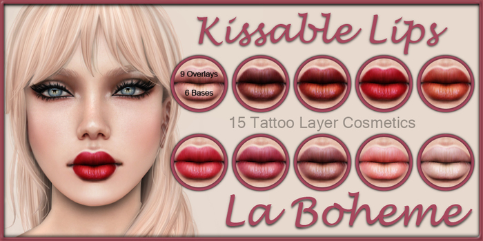 Second Life Marketplace - [LB Kissable Lips] Harlequin Set 1