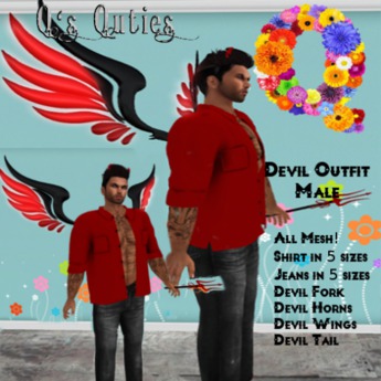Second Life Marketplace - **Q** Devil Outfit Male