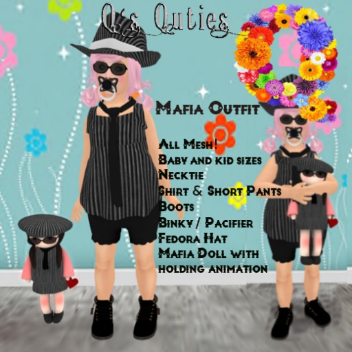 Second Life Marketplace - **Q** Mafia outfit Complete Baby and Kid ...