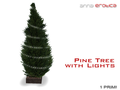 Second Life Marketplace - Anna Erotica - Pine Tree with Lights - 1 Prim!