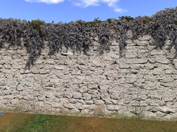 Second Life Marketplace - Dead Wall w/ Mostly Dead Ivy overgrown Super ...