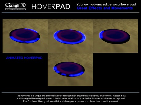Second Life Marketplace - Gaagii - HoverPad ( personal transporter )