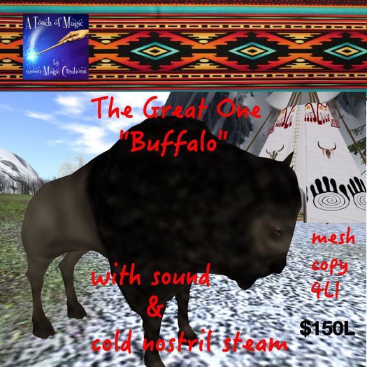 Second Life Marketplace - The Great One Buffalo (crate)