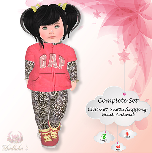 Second Life Marketplace - CDD-Set Sueter/lagging Animal Gapp TOT INFANT BOX