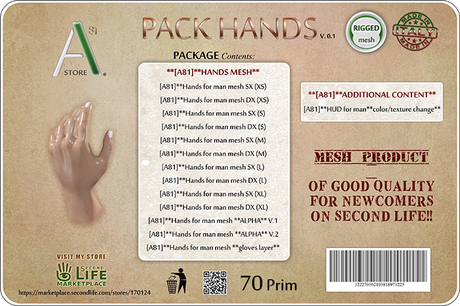 Second Life Marketplace - **[A81]**BOX HANDS v.0.1