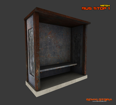 Second Life Marketplace - Mesh Bus Stop 1 - FREE