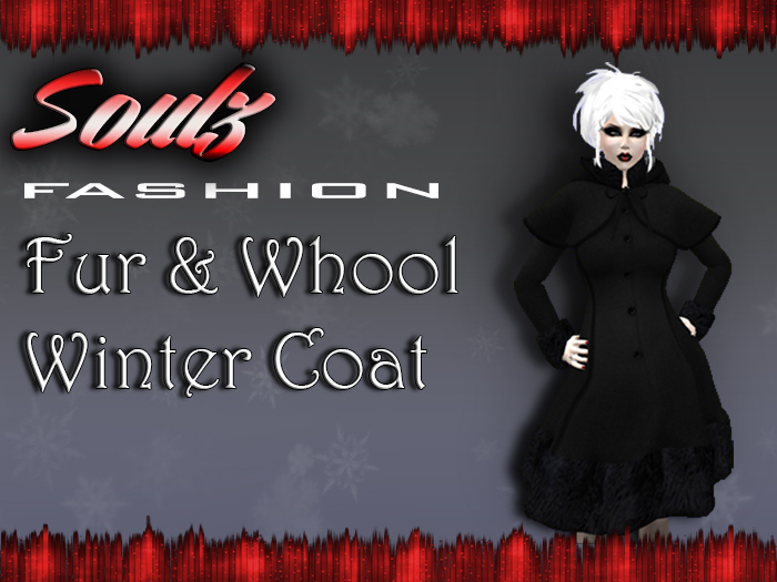 Second Life Marketplace - :][:SF:][: Fur & Whool Winter Coat_Black