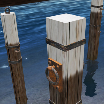 Second Life Marketplace - Harbour Mooring Posts Set (mesh) - sea ...