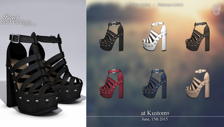Second Life Marketplace - Bleich - Mesh Stud Platform - White