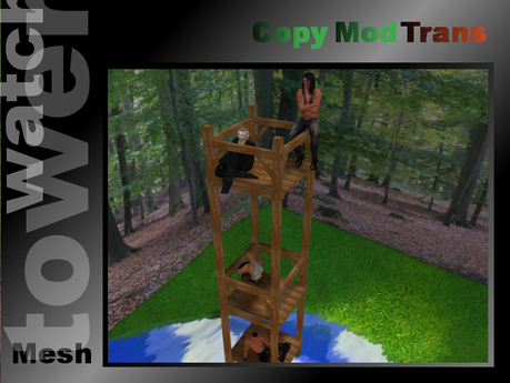 Second Life Marketplace - Wooden watchtower - mesh - animation for up ...