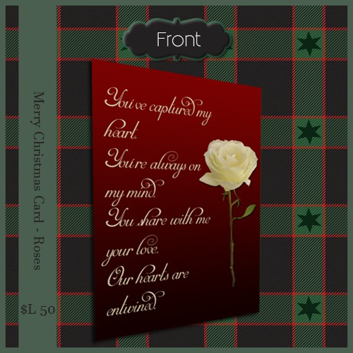 Second Life Marketplace - ~FS~ Merry Christmas Card-Roses