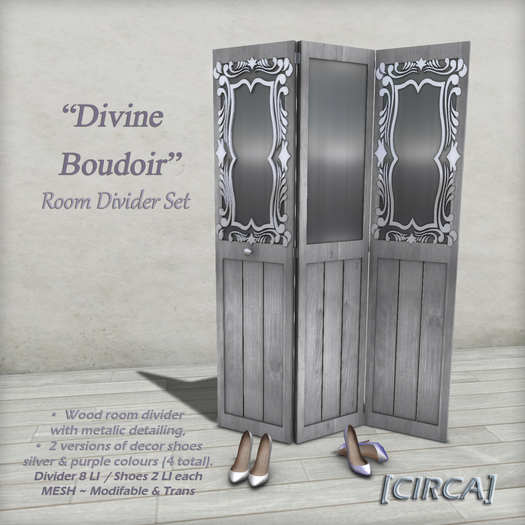 Second Life Marketplace - [CIRCA] - "Divine Boudoir" - Room Divider Set