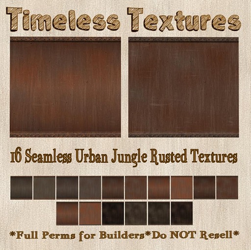 Second Life Marketplace - 16 Seamless Urban Jungle Rusted Timeless Textures
