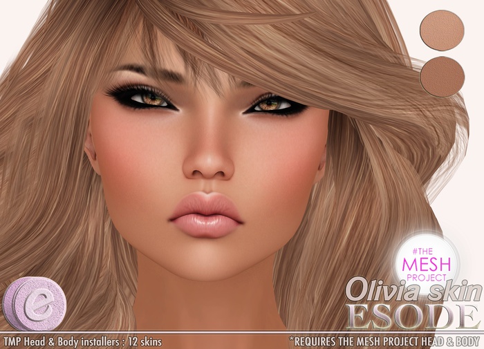 Second Life Marketplace - Esode TMP Skin Head installer Olivia