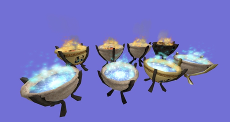 Second Life Marketplace - Water and fire Brazier Set