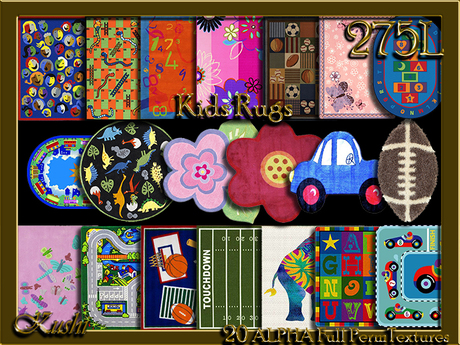 Second Life Marketplace - Kids' Rugs High Resolution Full Perm Alpha ...