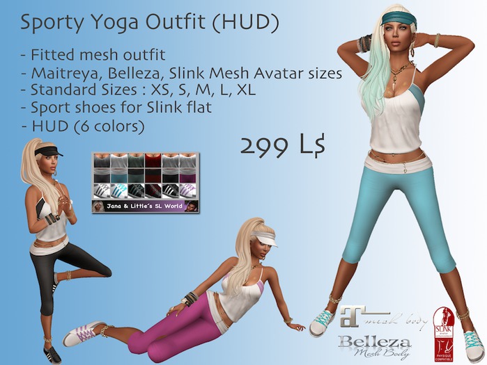 Second Life Marketplace - Sporty Yoga (HUD) for Maitreya, Belezza ...