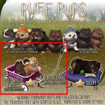 Second Life Marketplace - Puff Pups RARE :: Puff Wagon Express