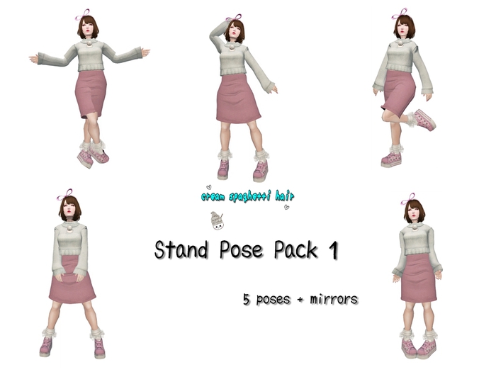 Second Life Marketplace - !creamSH! Stand Pose Pack 1