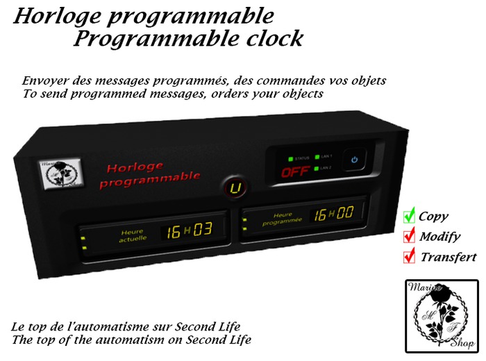 Second Life Marketplace - MF programmable clock