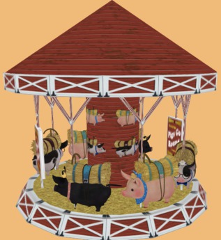 Second Life Marketplace - (CC) Carnival Funfair: Pigs Go Round Ride ...