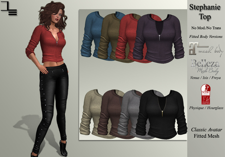 Second Life Marketplace - DE Designs - Stephanie Top - Cream