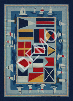 Second Life Marketplace - Nautical Signalflag And Sailboat Rug