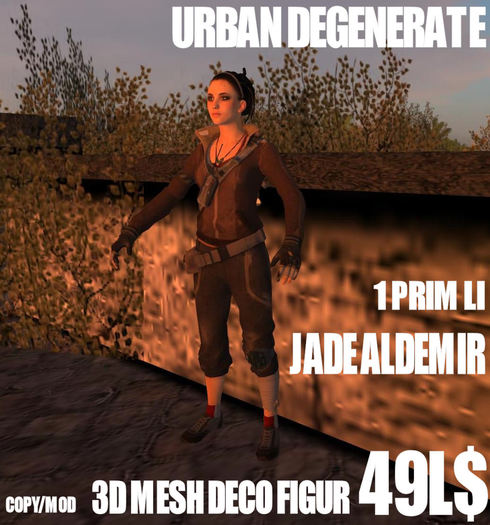 Second Life Marketplace Jade Aldemir 3d Mesh Figure 1 Prim