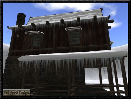Second Life Marketplace - Snow covered winter cottage stable boxed