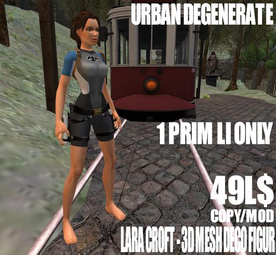 Second Life Marketplace - Lara Croft Statue (Wetsuit) 1 Prim