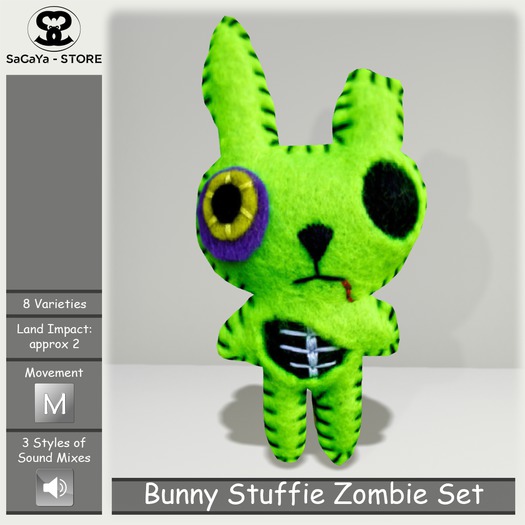 Second Life Marketplace - SaCaYa - Bunny Stuffie Zombie Set