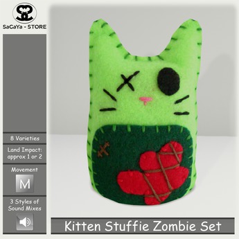 Second Life Marketplace - SaCaYa - Kitten Stuffie Zombie Set