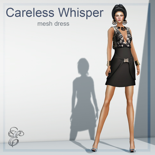 Second Life Marketplace - Entice - Careless Whisper Dress - Black/Cream
