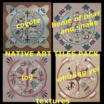 Second Life Marketplace - Native art tiles - texture pack