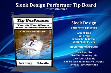 Second Life Marketplace - Sleek Design Performer Tip Board