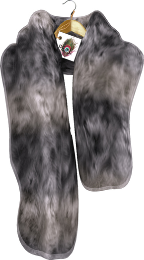 Second Life Marketplace - PEQE - Big Fur Neck Stole_StripedWhite