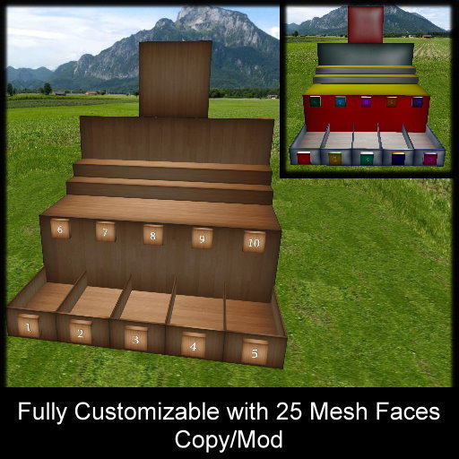 Second Life Marketplace - Mesh Super Stall 4 Land Impact