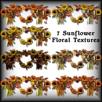 Second Life Marketplace - 7 Sunflower Floral (Alpha Textures)
