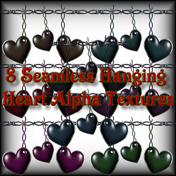 Second Life Marketplace - 8 Seamless Heart (Alpha Textures)