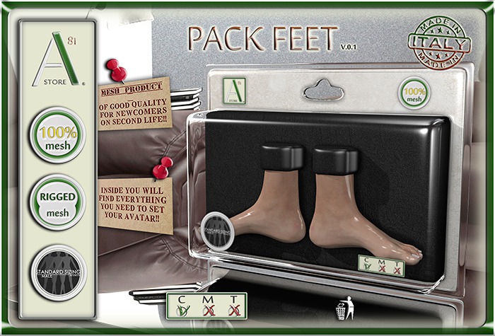 Second Life Marketplace - **[A81]**BOX FEET v.0.1