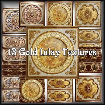Second Life Marketplace - 13 Gold Inlay (Renaissance Textures)