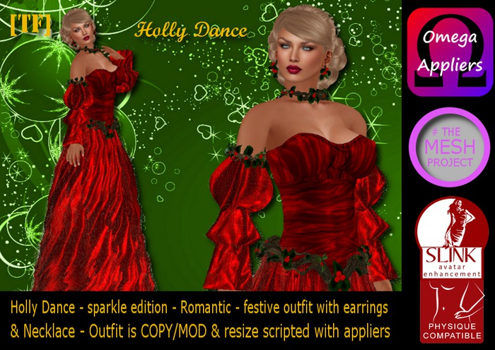 Second Life Marketplace - HOLLY DANCE - Sparkle Edition (Wear to unpack)