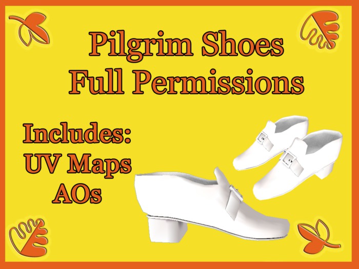 Second Life Marketplace - Pilgrim Shoes Full Permissions Boxed