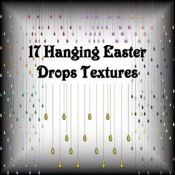 Second Life Marketplace - 17 Hanging Easter Drops/Lights (Alpha Textures)